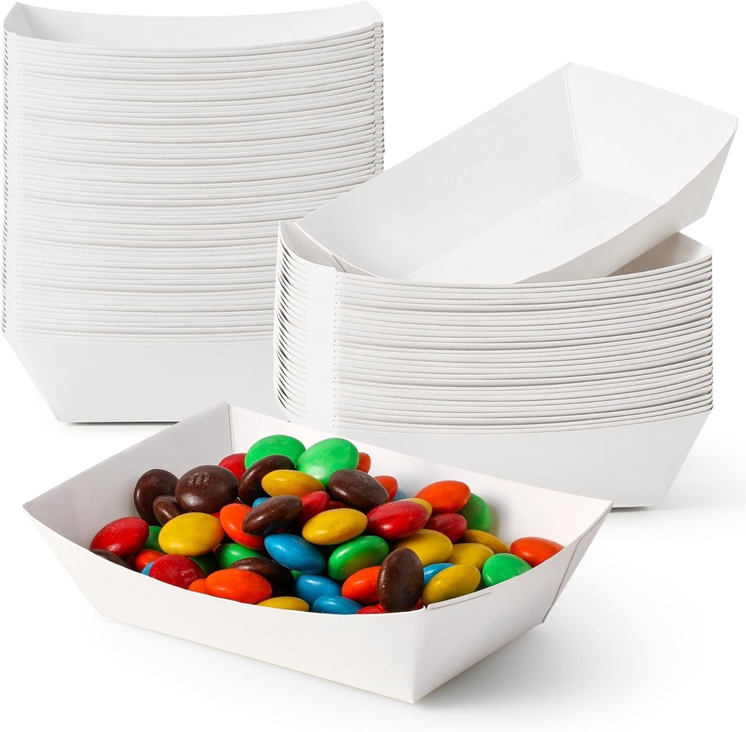 Fit Meal Prep [1000 Pack 0.25 lb Paper Food Trays Heavy Duty Disposable ...