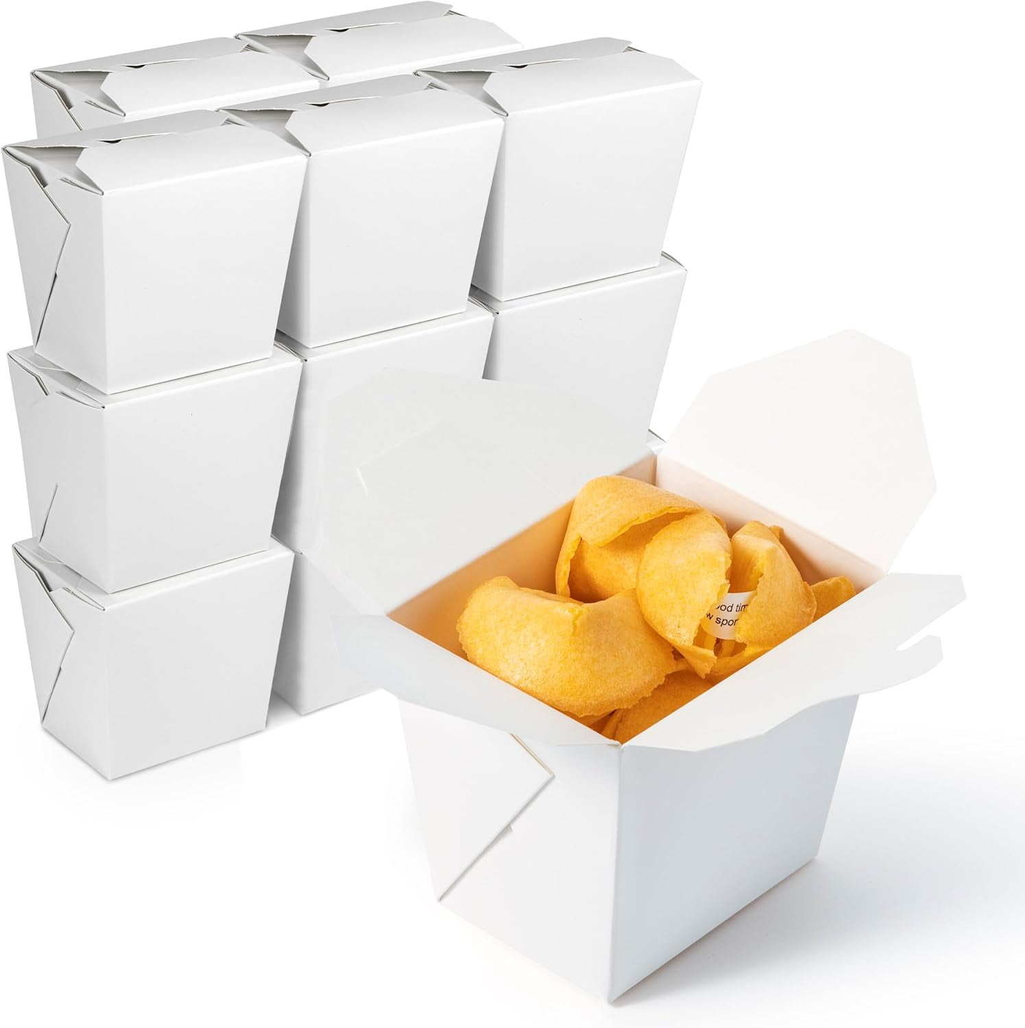 Fit Meal Prep 16 oz Chinese Take Out Boxes 50 Pack Plain White ...