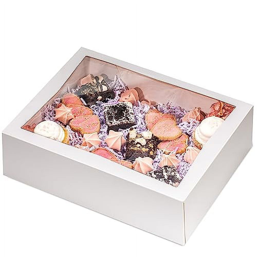 Fit Meal Prep [18 Pack] 14x10x4 Cake Boxes with Window, Quarter Sheet ...