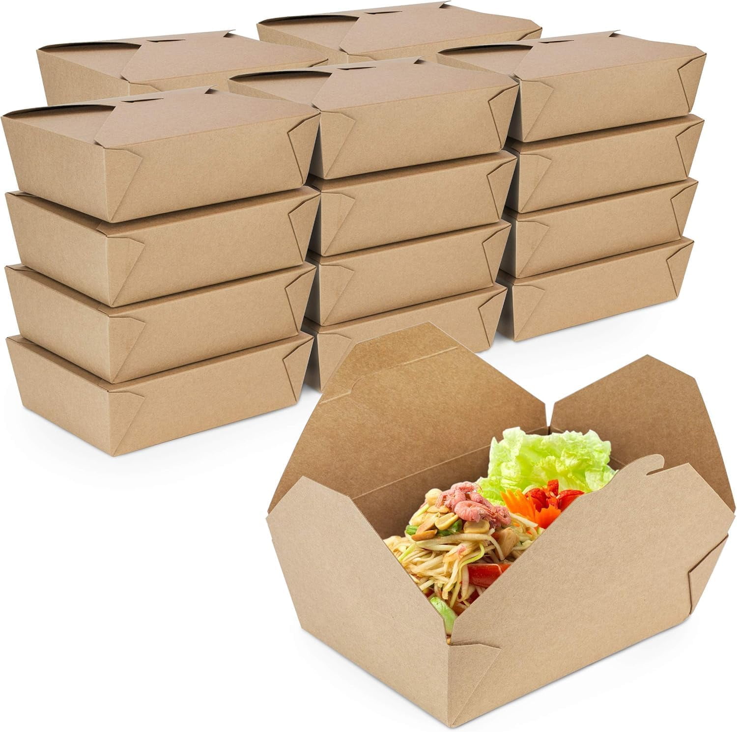 Fit Meal Prep 200 Pack 76 oz Disposable Take Out Containers ...