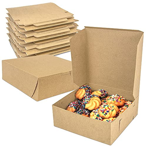 Fit Meal Prep [250 Pack] Kraft Bakery/Pie Box 8 x 8 x 3 Inch - Paper ...