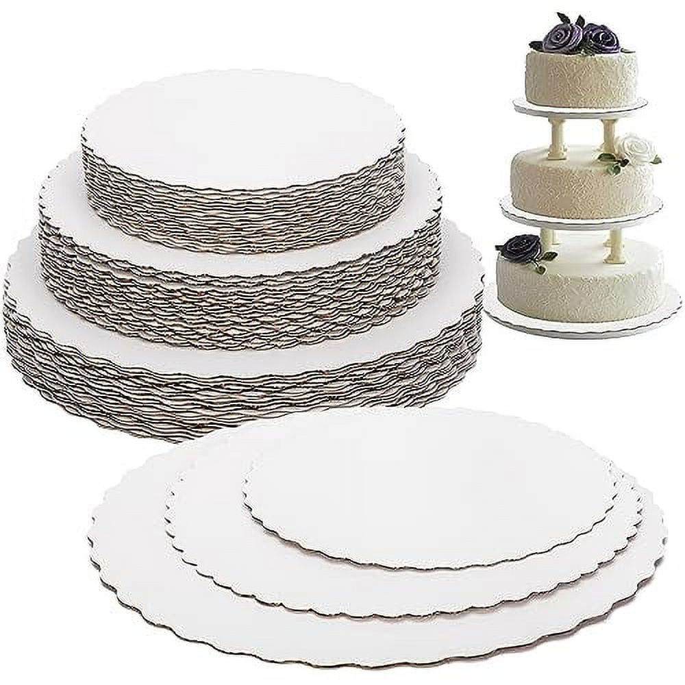 Fit Meal Prep [30 Pack] 8 10 12 Inch Round Tierd Cake Boards Combo ...