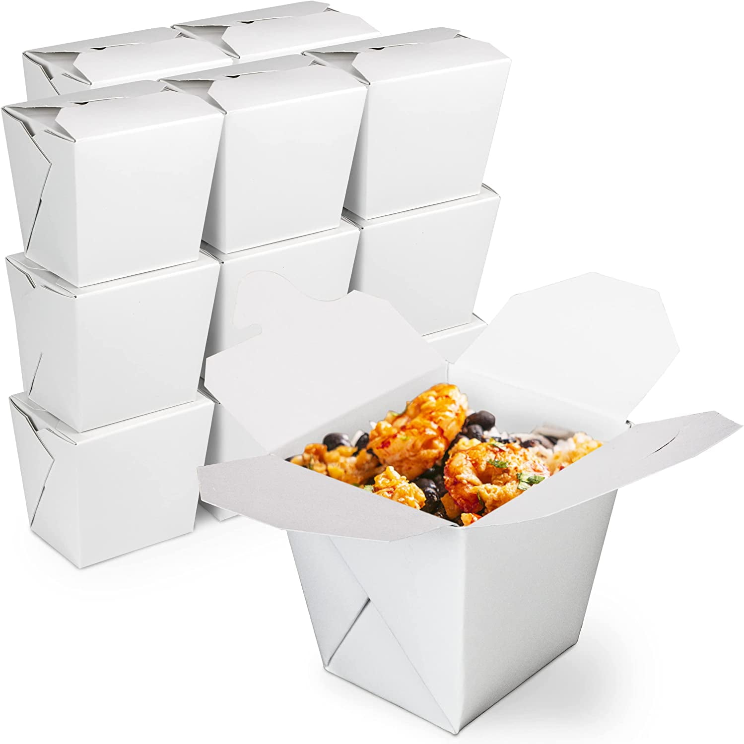 Fit Meal Prep [450 Pack 16 oz 4 x 3 Rectangle Paper Take Out Food ...