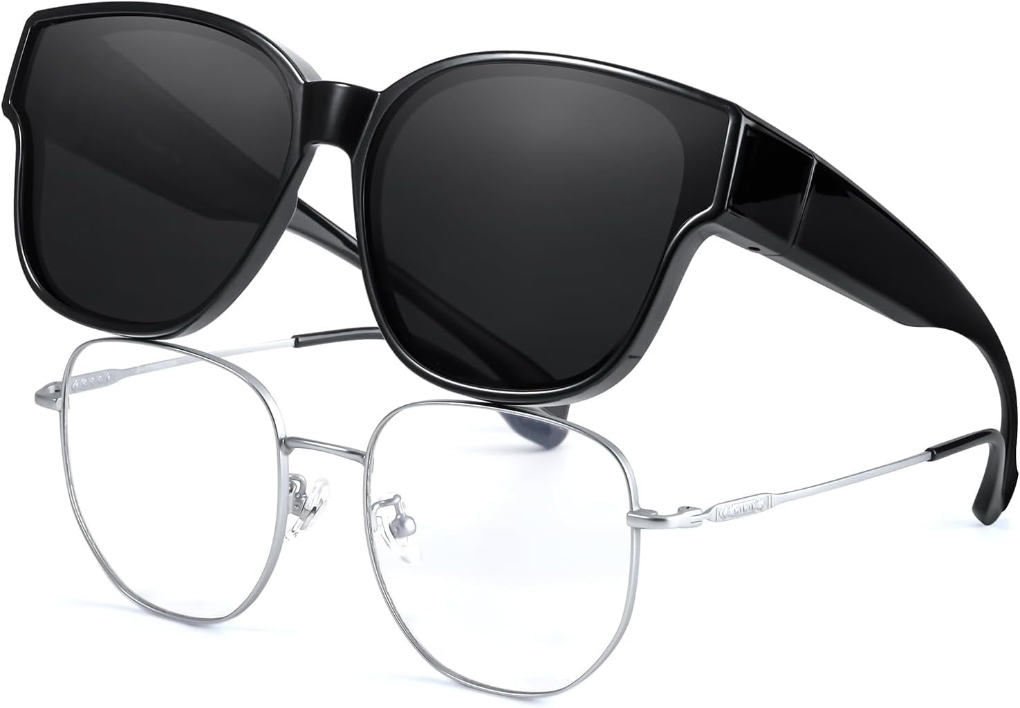 Fit Over Sunglasses for Women Men Polarized Wear Over Eyeglasses with ...