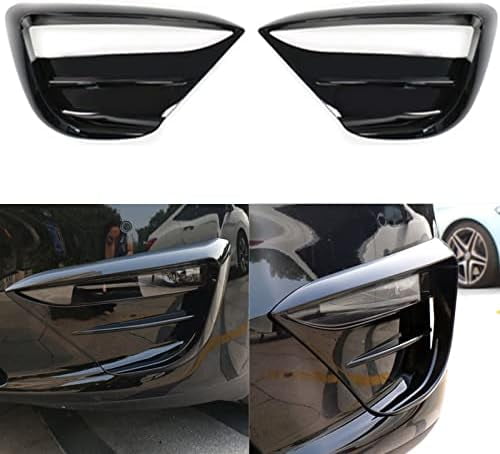 Fit Tesla Model Y Fog Light Trim Front Fog Light Cover Eyebrow Cover ...