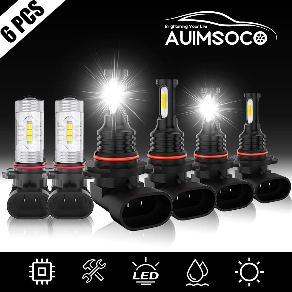 Fit Toyota Corolla 2008 2007 2006 2005 LED Headlight + Fog Light Bulbs ...