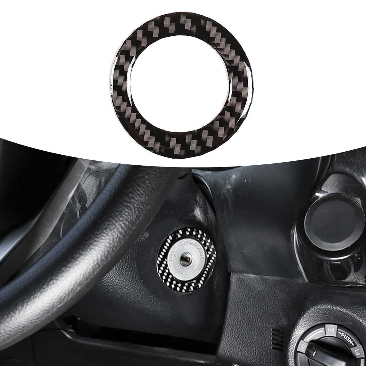 Fit for Toyota Hilux 2015-2021 Car Center Console Keyhole Trim Ring ...