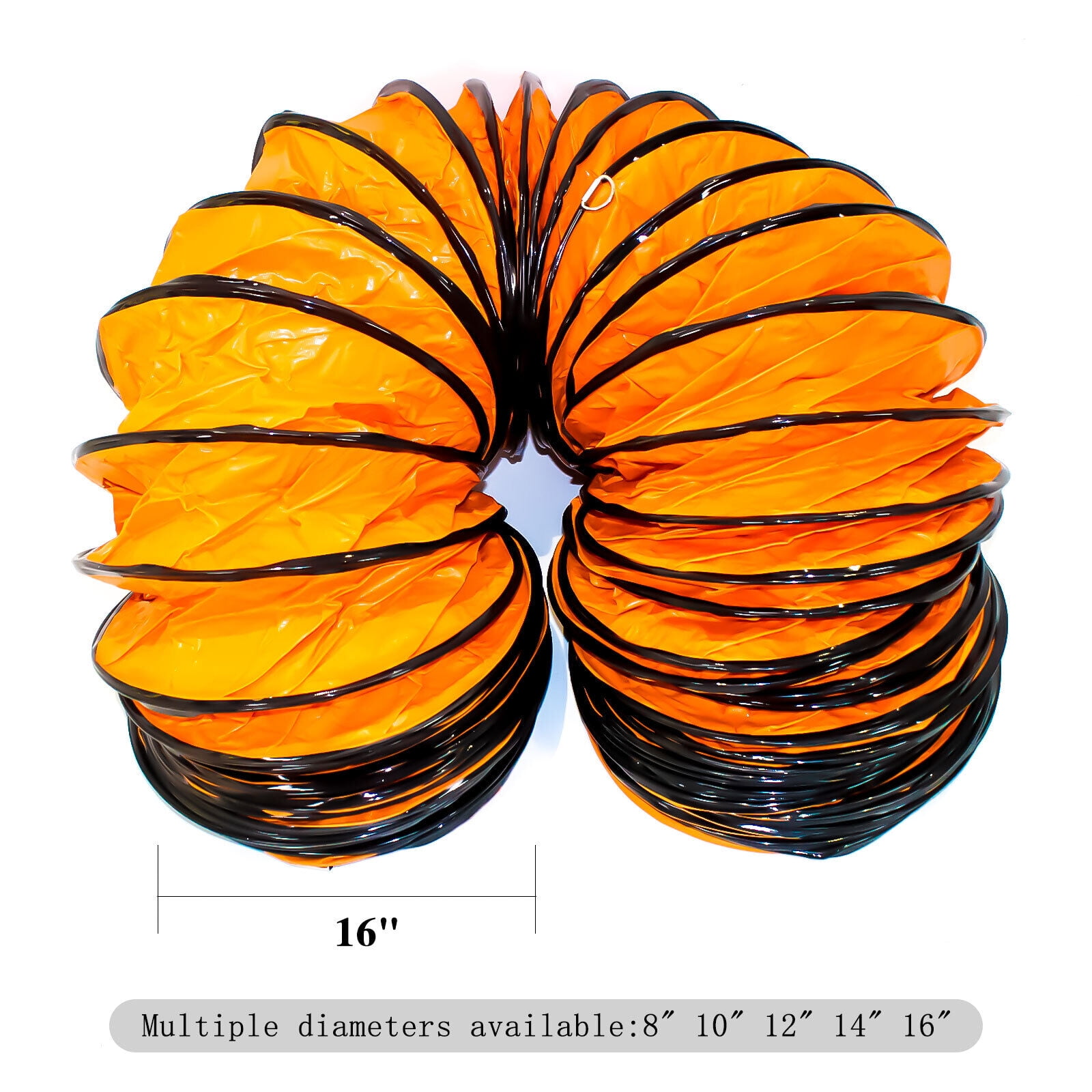Fit Ventilator Hoses Strong 8 10 12 14 16'' PVC Flexible Ducting 16.4 ...