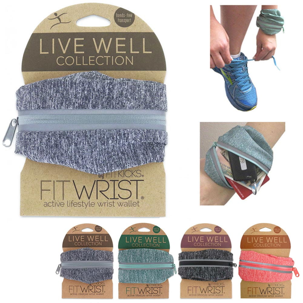 Fit Wrist Wallet Arm Pouch Running Band Money ID Card Zipper Travel Gym ...