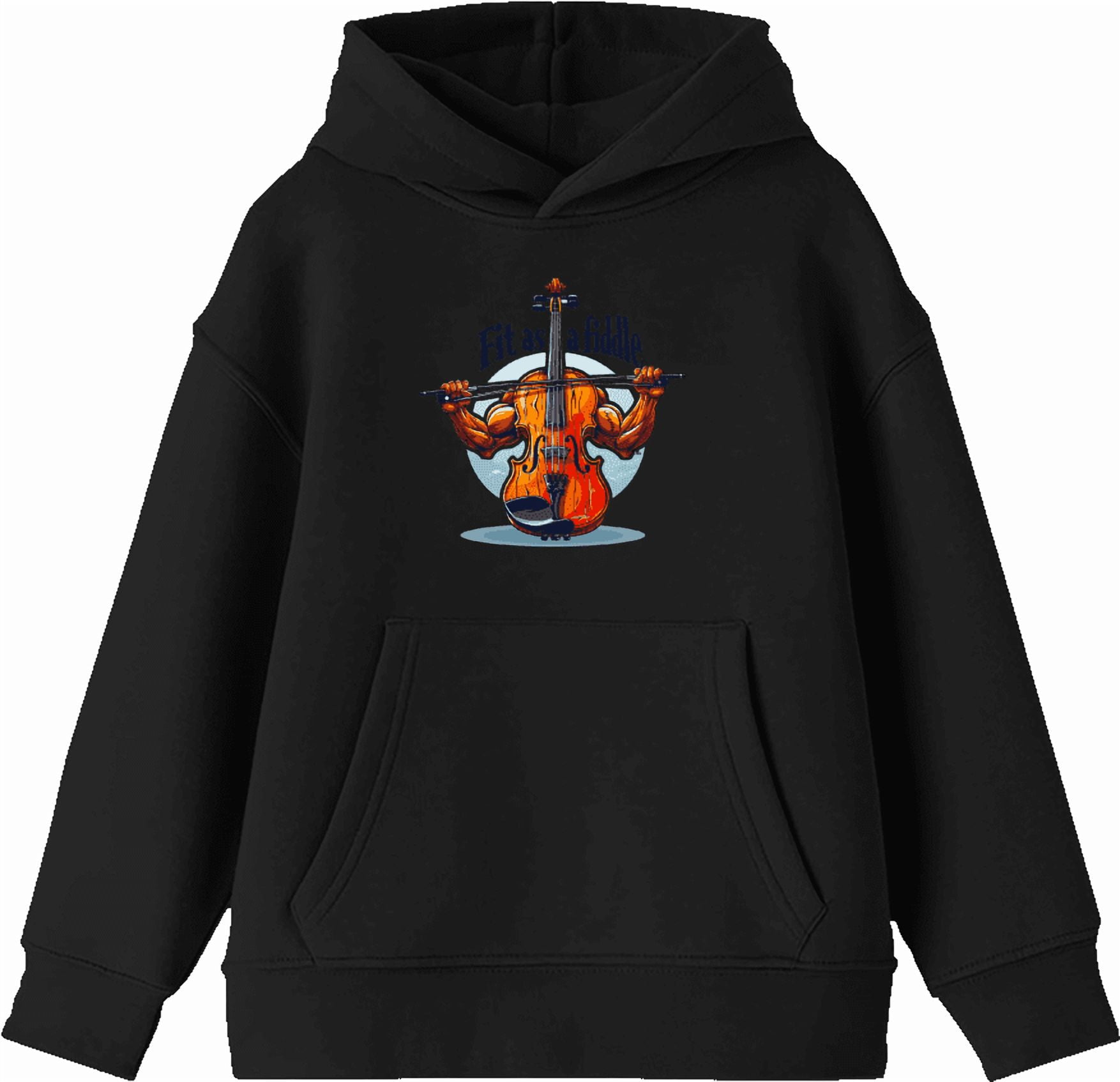 Fit as a Fiddle Violin Youth Black Long Sleeve Hoodie-XS - Walmart.com