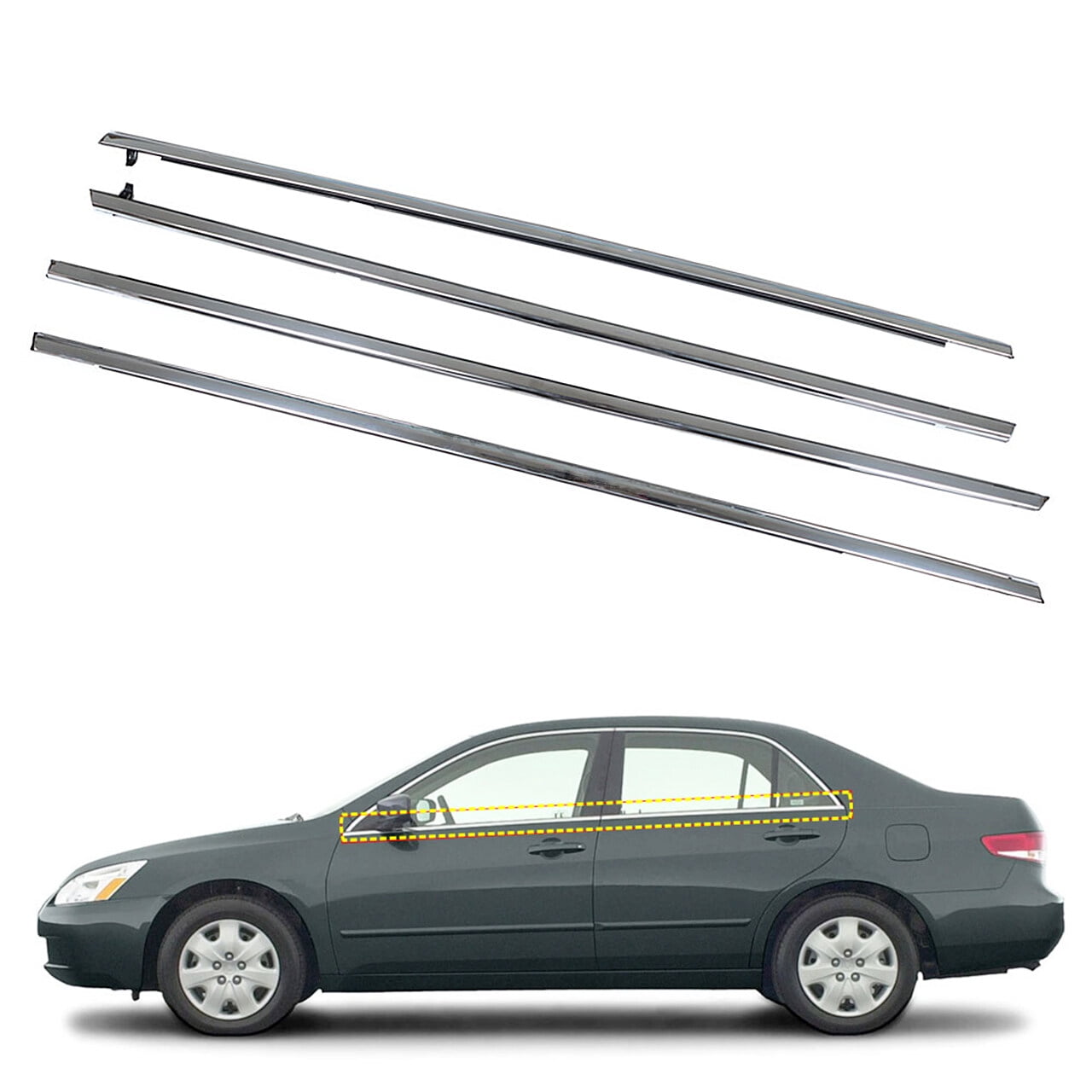 Fit for 03-07 Honda Accord Weather Rubber Window Strips, Exterior ...