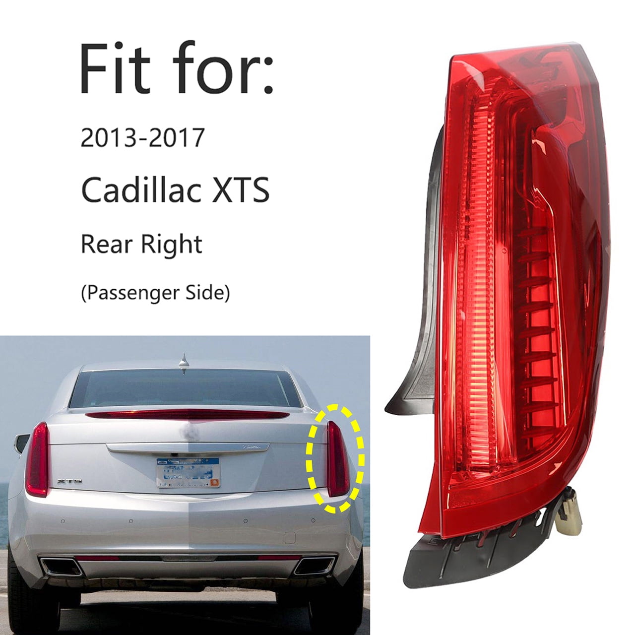 Fit for 13-17 Cadillac XTS Tail Light Housing Assembly RH - Walmart.com