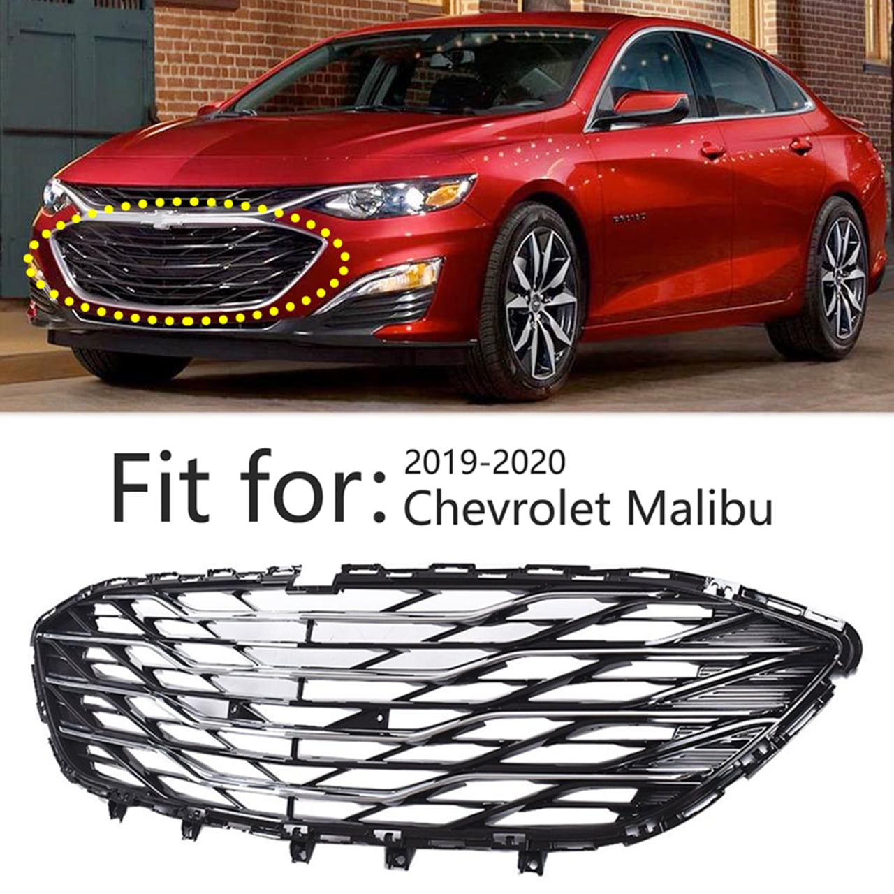 Fit for 19-20 Malibu Grill Front Grille - Walmart.com