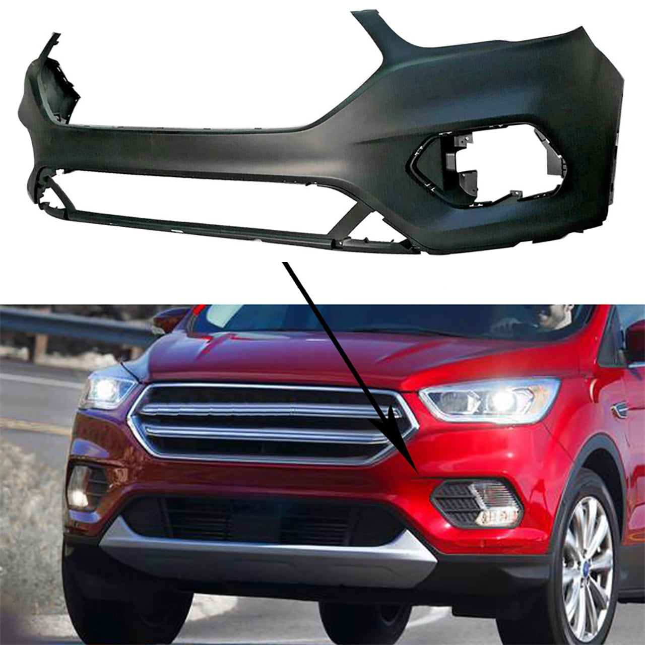 Ford Escape 2017-2019 Front Bumper Cover Unpainted, High Quality ...