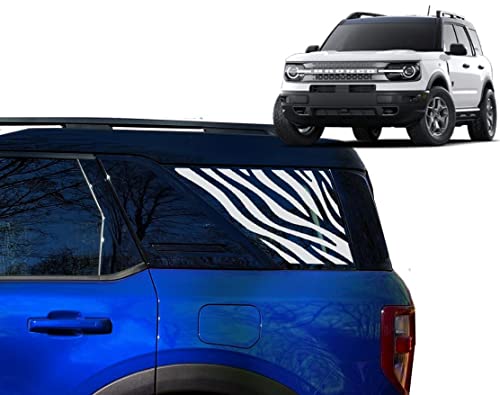 Fit for 2021-2023 Ford Bronco Sport | Zebra Print rear quarter window ...
