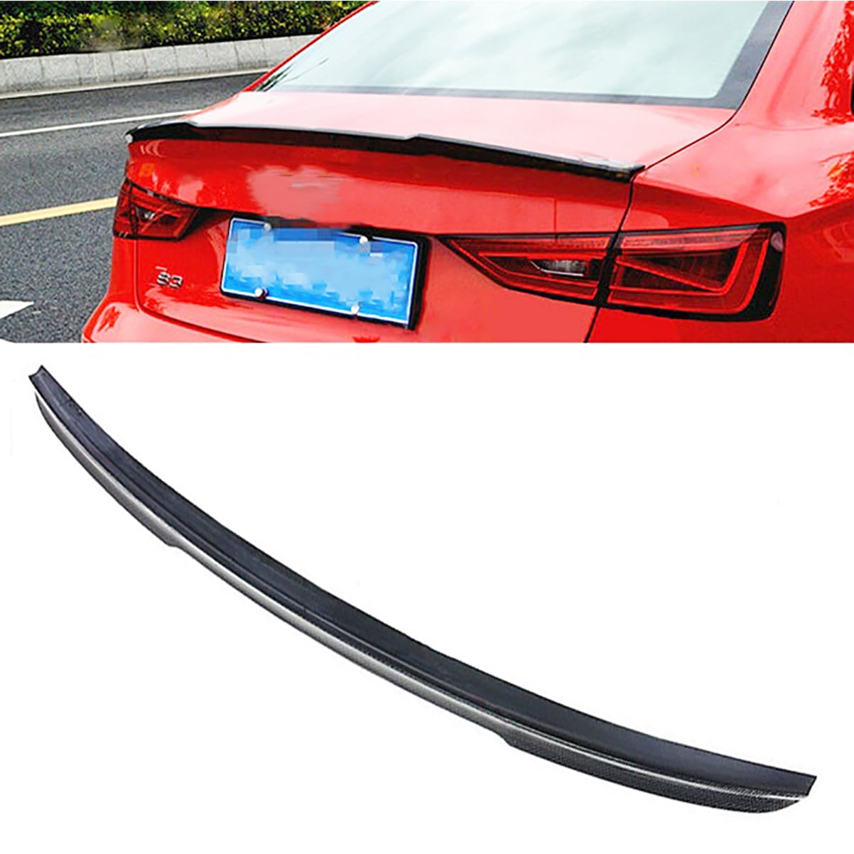 Fit for Audi A3 S3 RS3 2014-2019 Rear Spoiler Trunk Lid Wing (Carbon ...