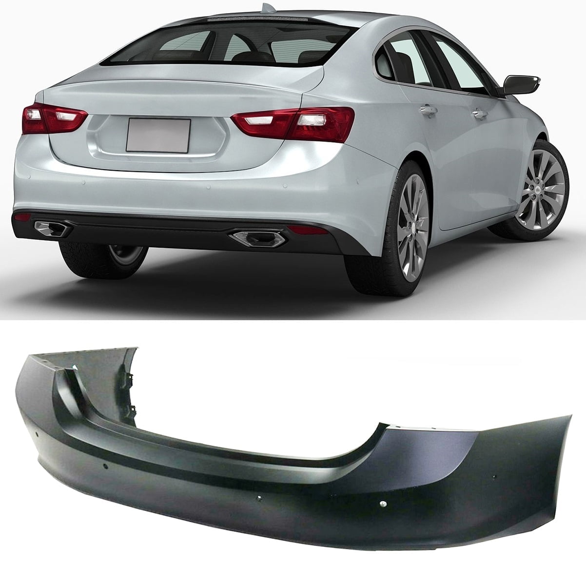 Chevrolet Malibu 2016-2018 Rear Bumper Cover Accessory with Park Assist ...