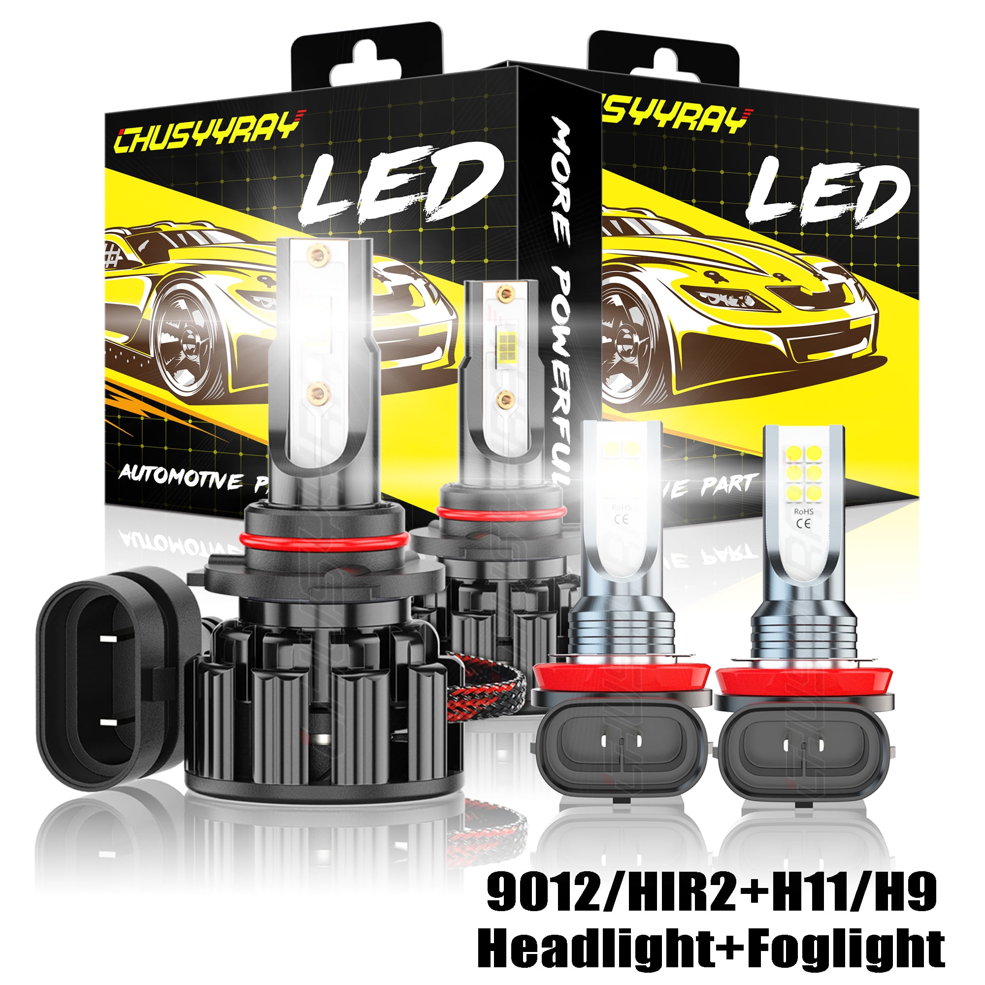Fit for GMC Acadia 2013-2019 6000K 4X LED Headlight High/Low + Fog ...