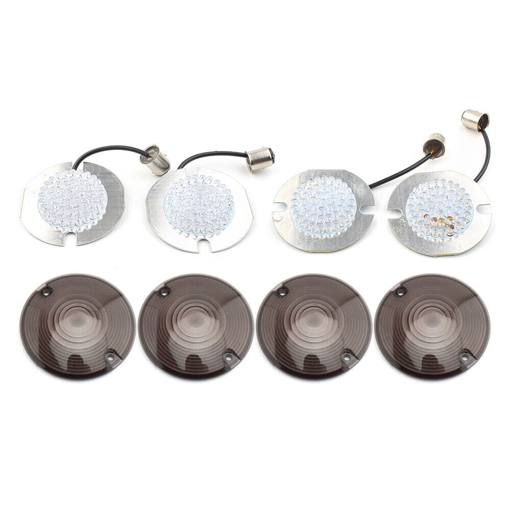 Fit for HARLEY Road King 1157 Front Rear LED Turn Signals Smoked Lens ...