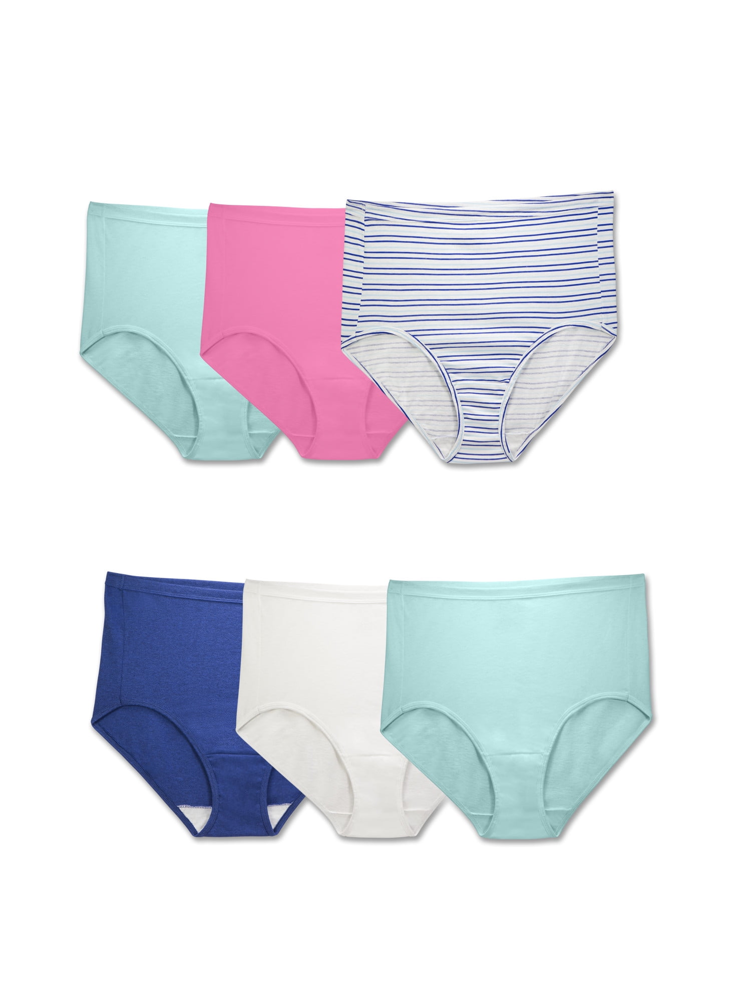 Fruit of the Loom Fit for Me Women's Plus Comfort Covered Cotton Brief ...