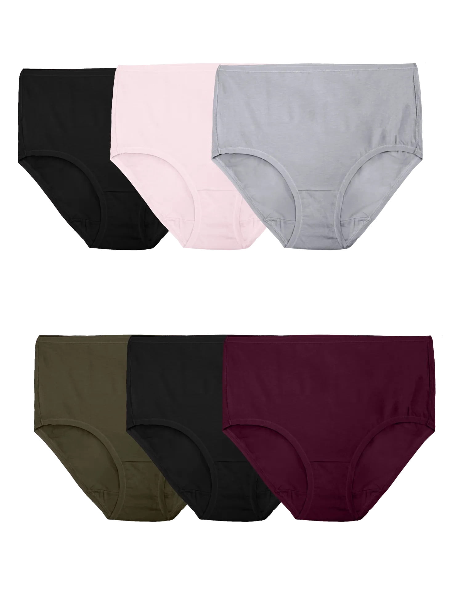 Fruit of the Loom Fit for Me Women's Plus Size 360 Cotton Stretch Brief ...