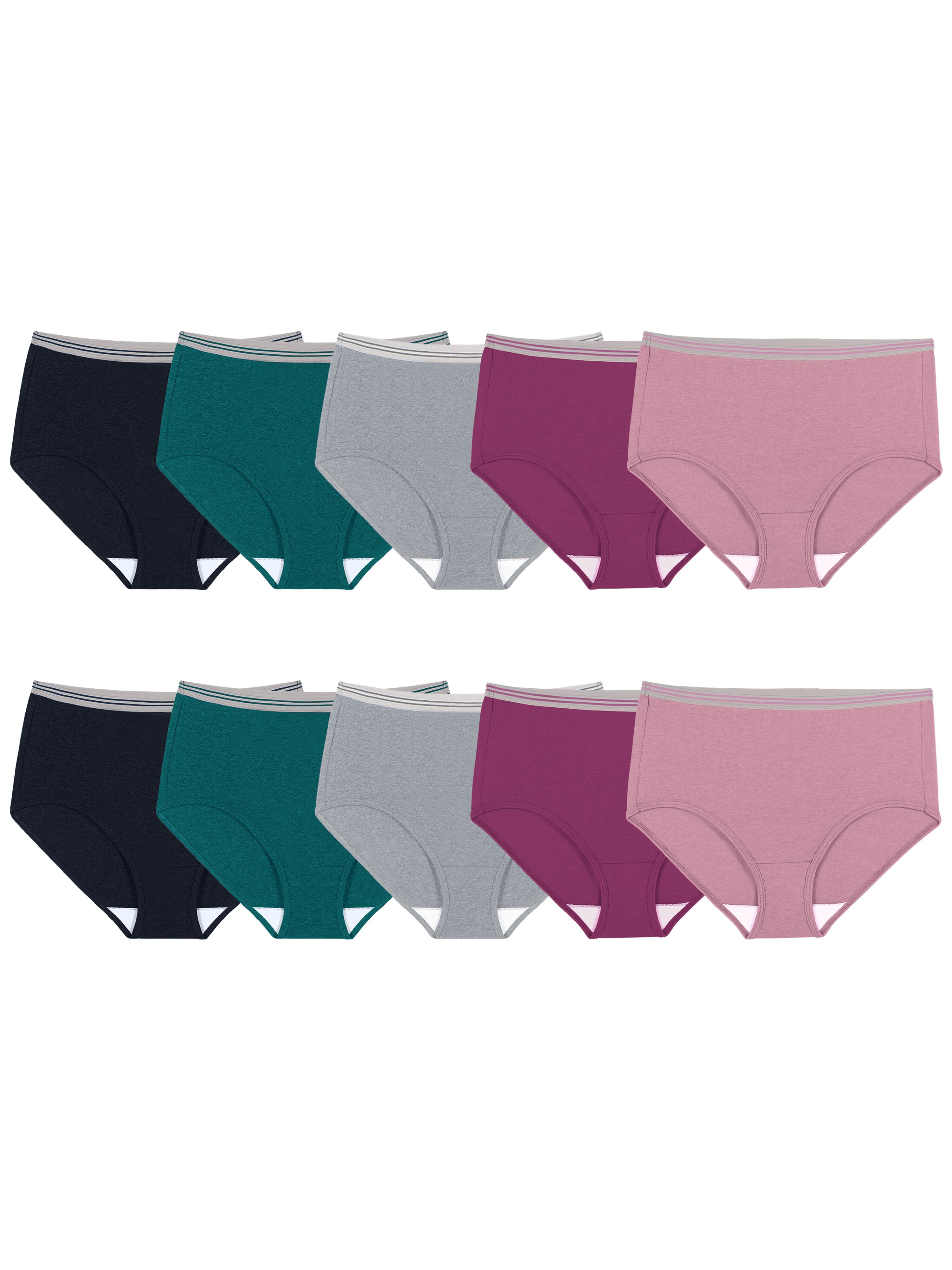 Fit for Me by Fruit of the Loom Women's Plus Size Underwear, Brief ...