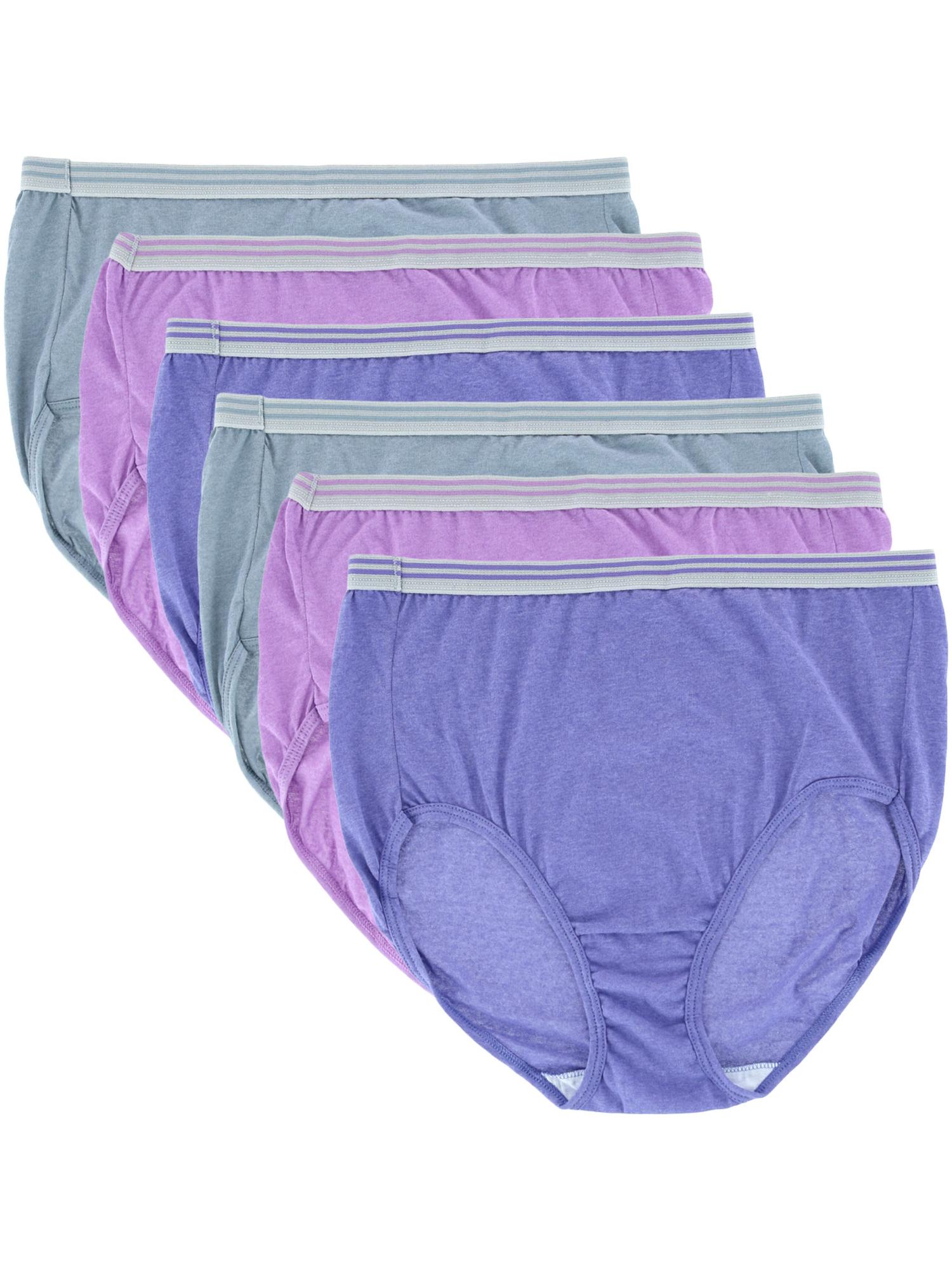 Fruit of the Loom Women's Microfiber Brief Underwear, 6 Pack - Walmart.com