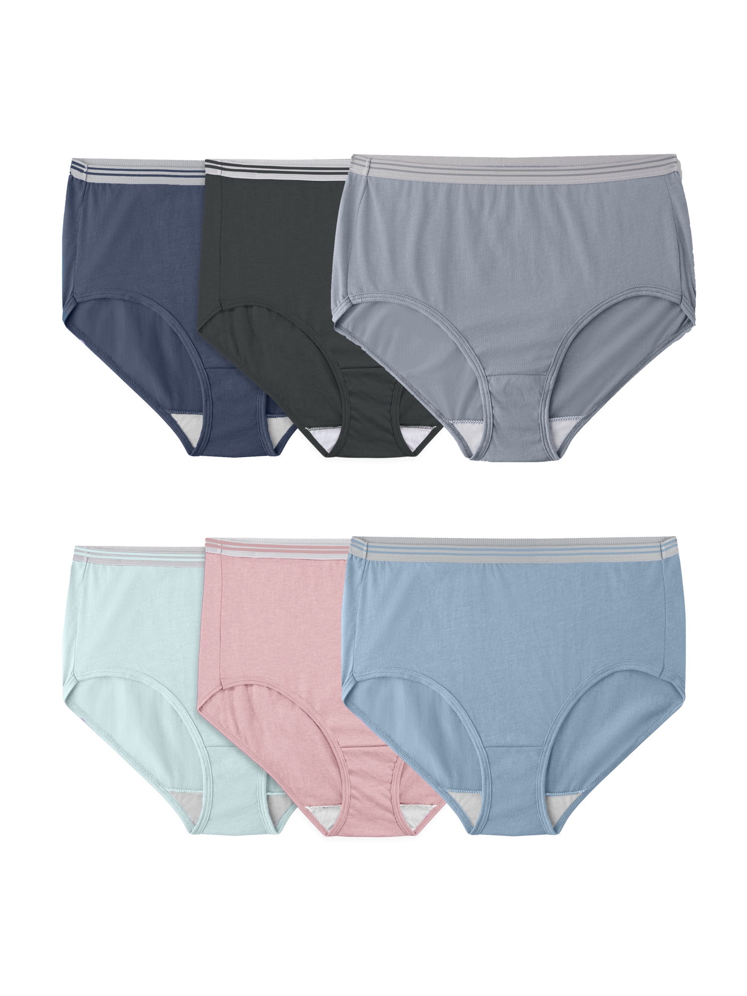Fit for Me by Fruit of the Loom Women's Plus Size Cotton Brief Panties ...