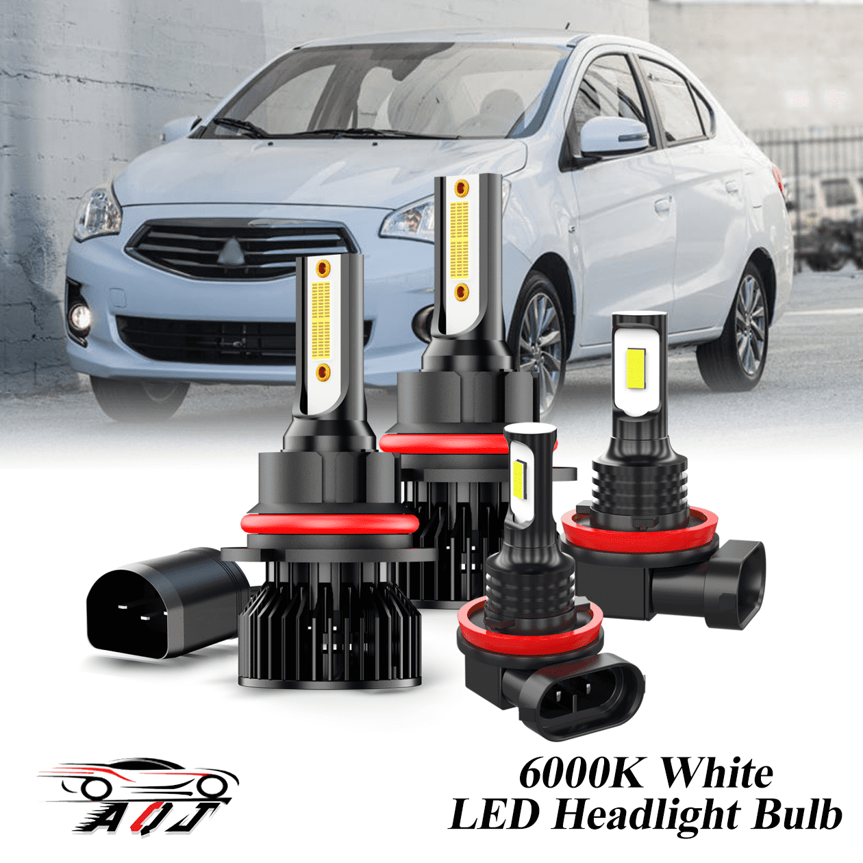 Fit for Mitsubishi Mirage G4 2017-2020 LED Headlight Combo High-Low ...