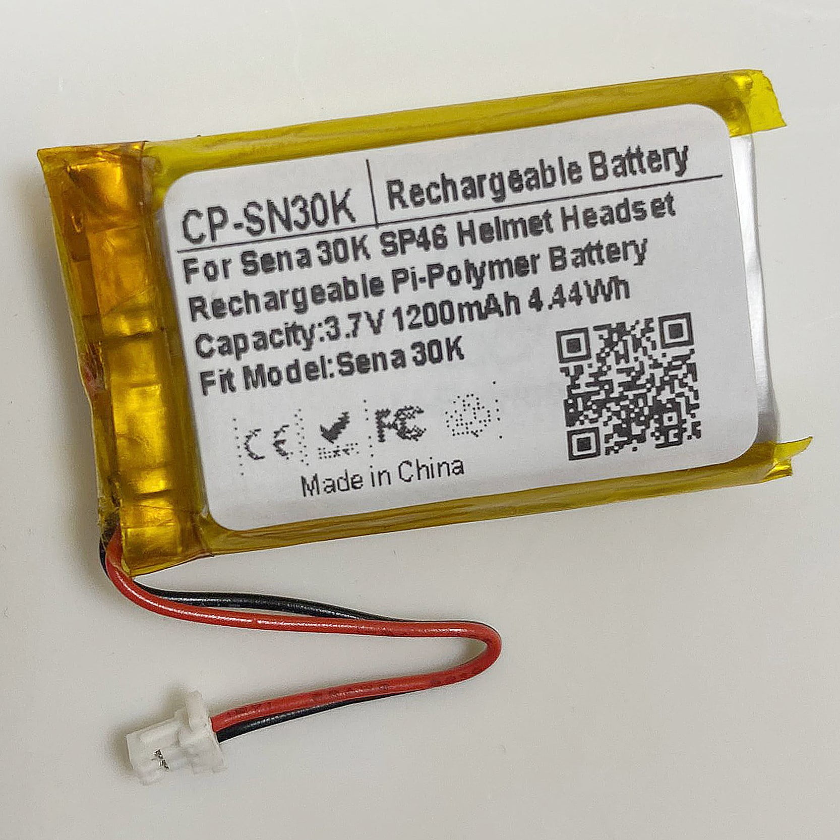 Fit for Sena 30K SP46 Motorcycle Helmet Bluetooth Headsets Rechargeable Lithium Polymer Li-Po ...