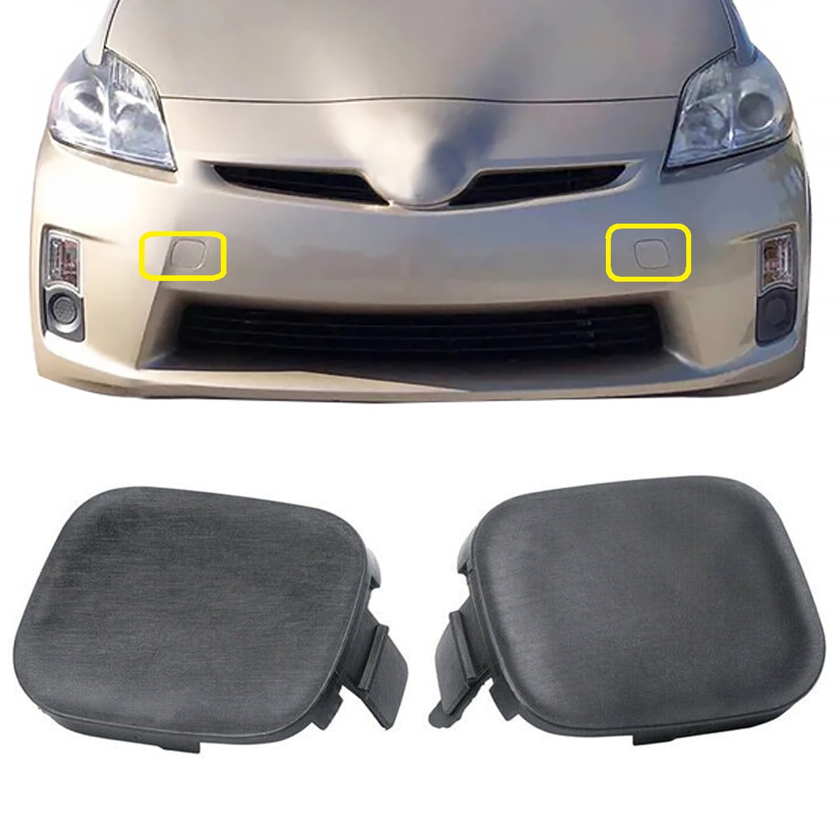 Fit for Toyota Prius 2010 2011 2012 Unpainted Front Bumper Tow Hook ...