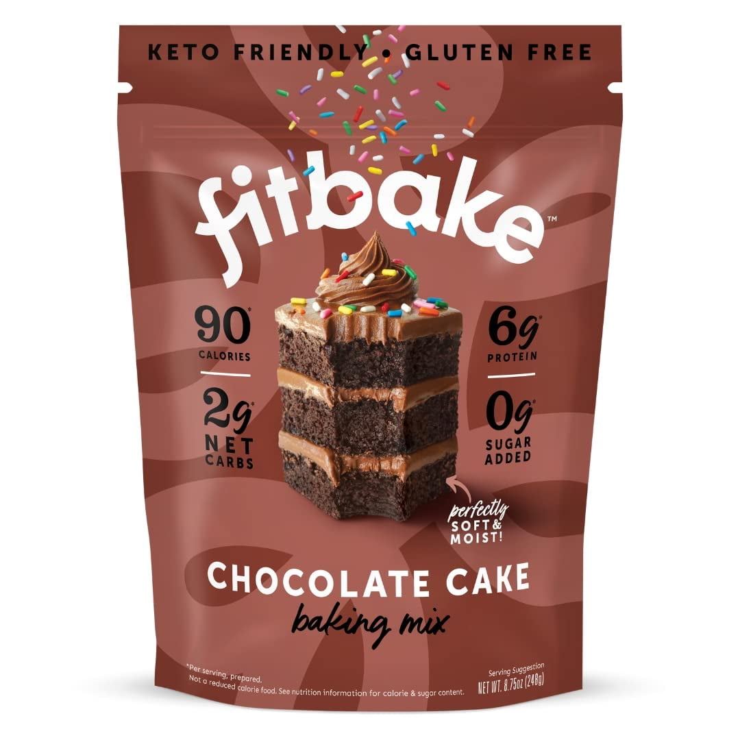 FitBake Chocolate Cake Baking OKA4 Mix | 2g Net Carbs | Friendly Low Carb Food | No Added Sugar ...
