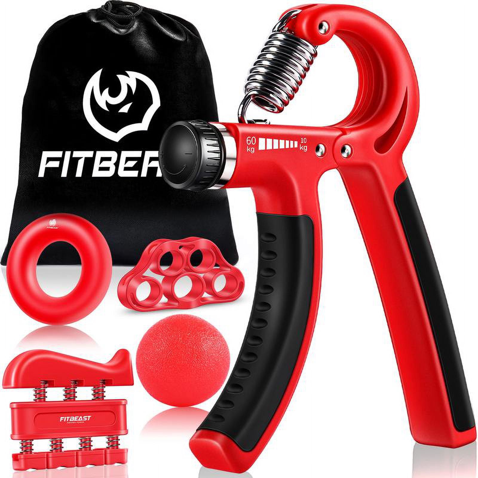 FitBeast Counting Hand Grip Strengthener Workout Kit (5 Pack), 2 ...