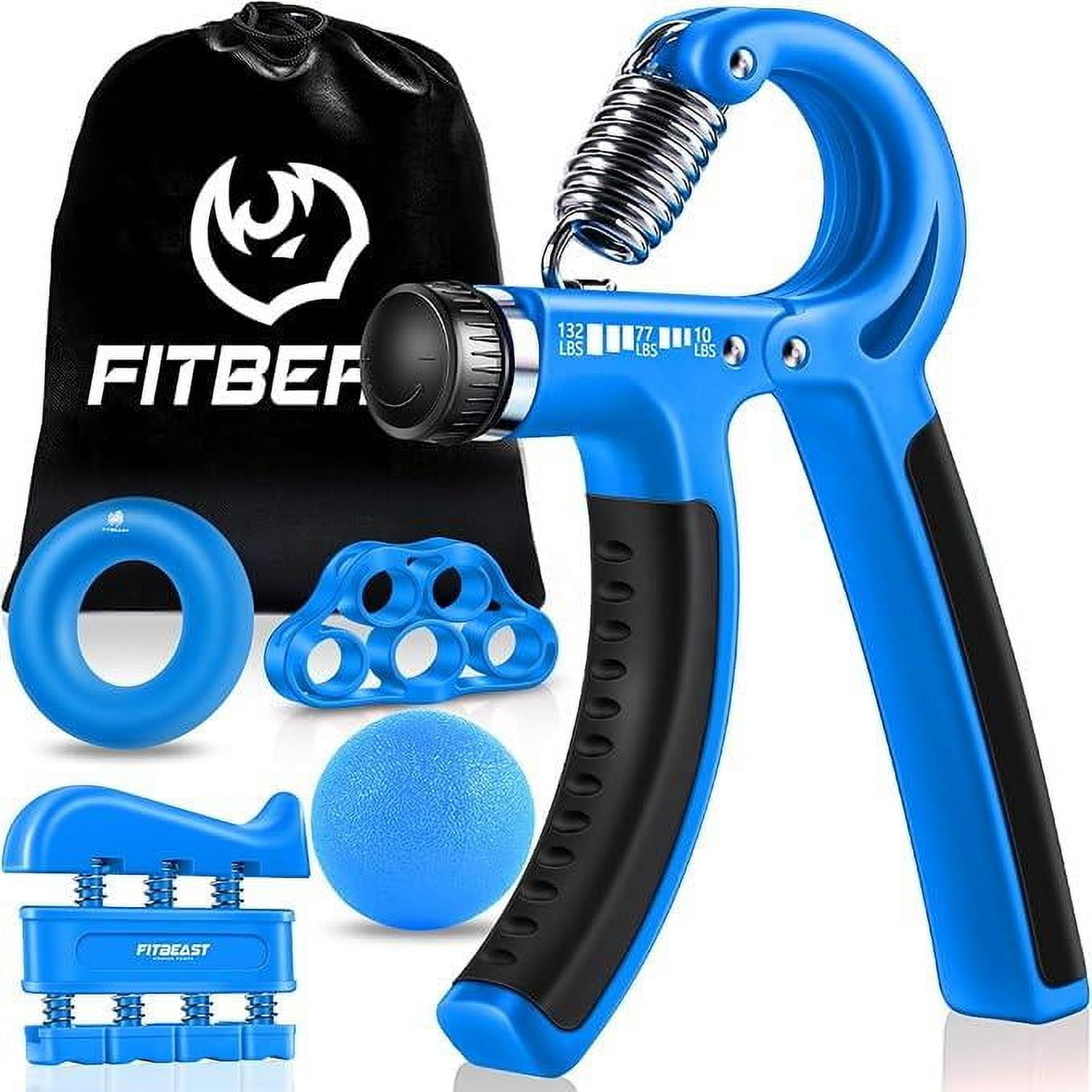 FitBeast Funny Hand Grip Strengthener Workout Kit (5 Pack) Forearm Grip ...