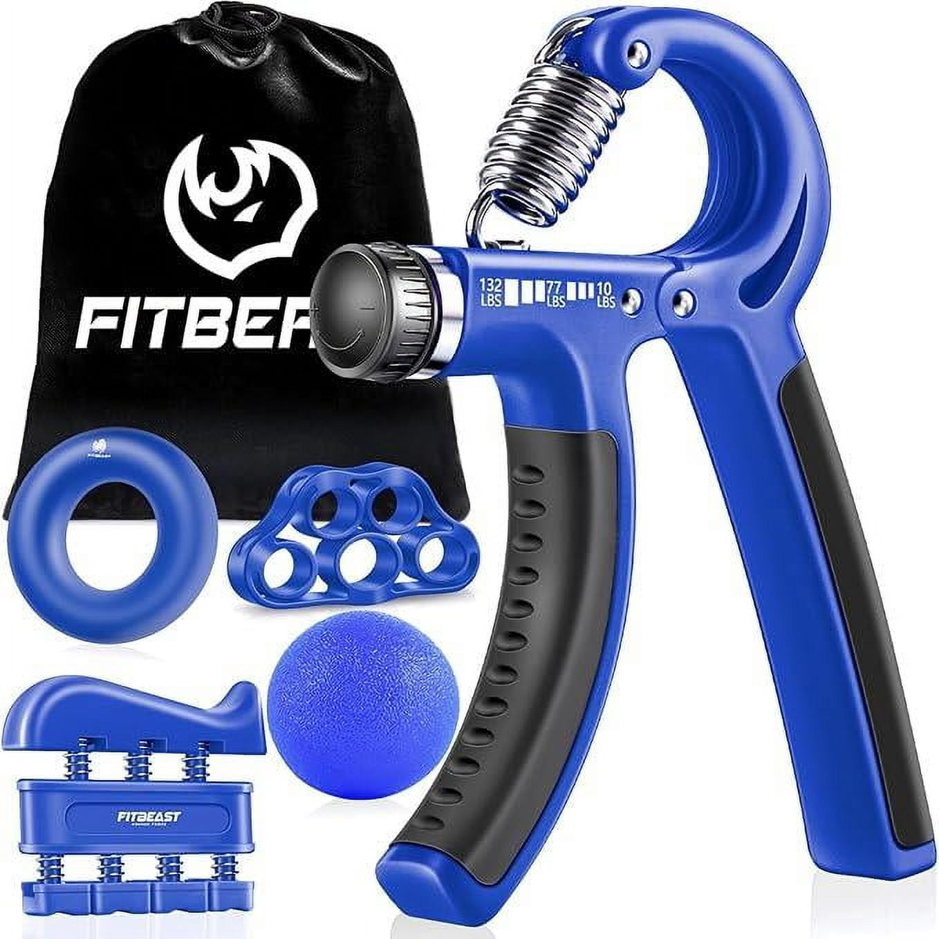 FitBeast Funny Hand Grip Strengthener Workout Kit (5 Pack) Forearm Grip ...