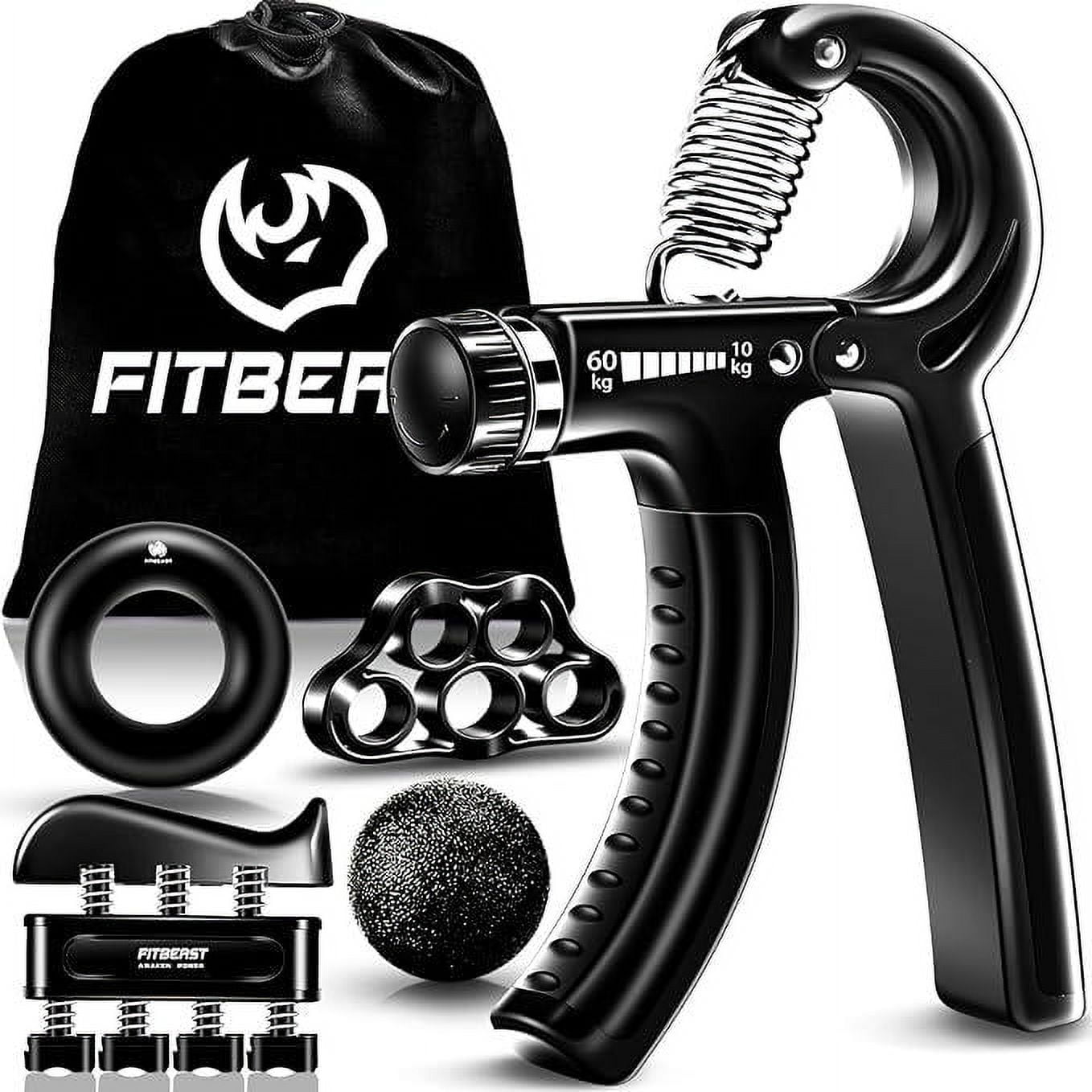 FitBeast Funny Hand Grip Strengthener Workout Kit (5 Pack) Forearm Grip ...
