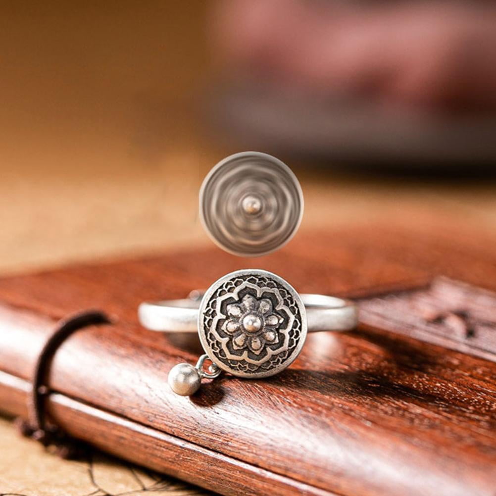 FitBest 2 Buddhist Scripture Cylinder Rings National Style Enamel ...