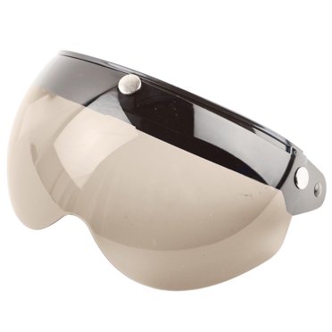 3-Snap Helmet Bubble Visor Lens for 3/4 Retro Open Face Motorcycle ...