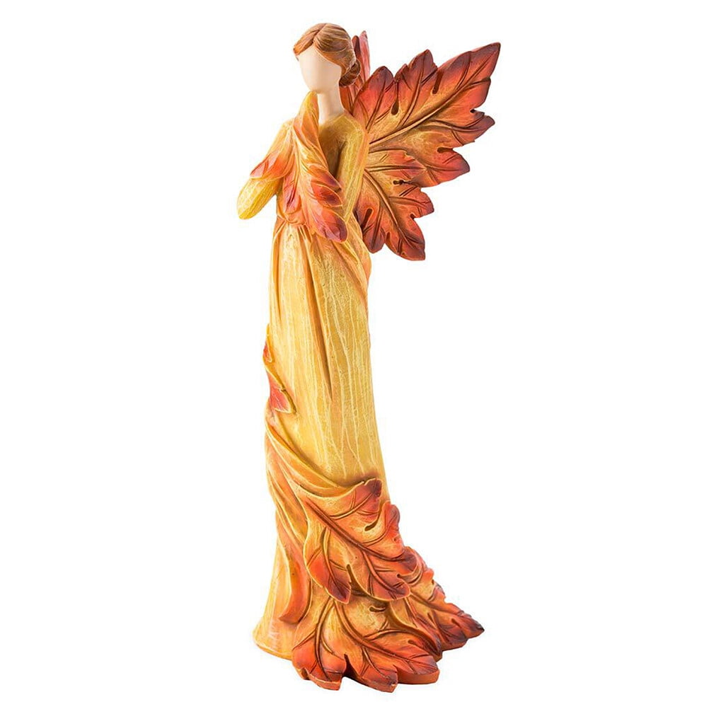 FitBest Autumn Angel Statue, Resin Ornament, Unique Figurine for Indoor ...