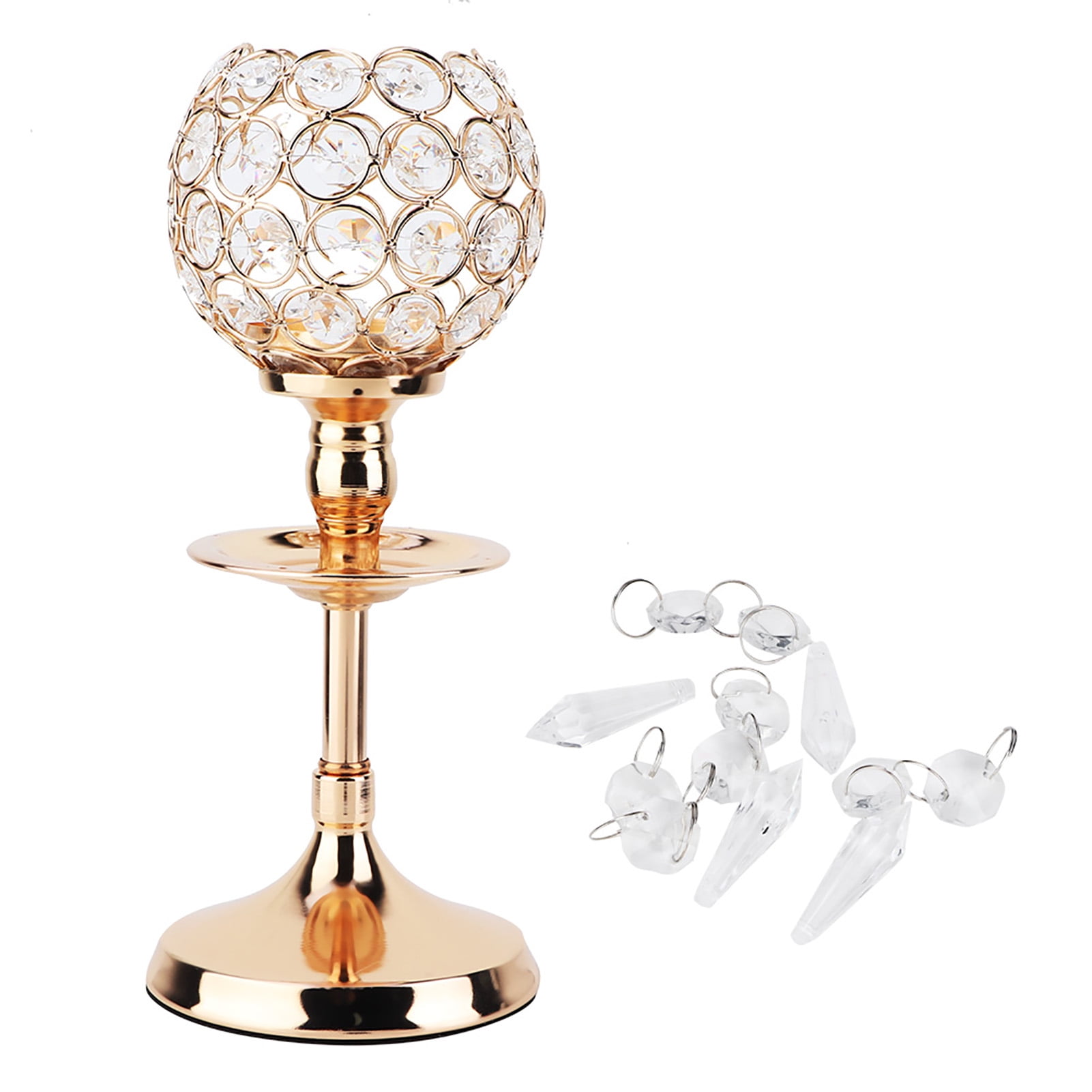 FitBest Gold 24cm Wedding Hardware Candlestick Prop Desktop Vase ...