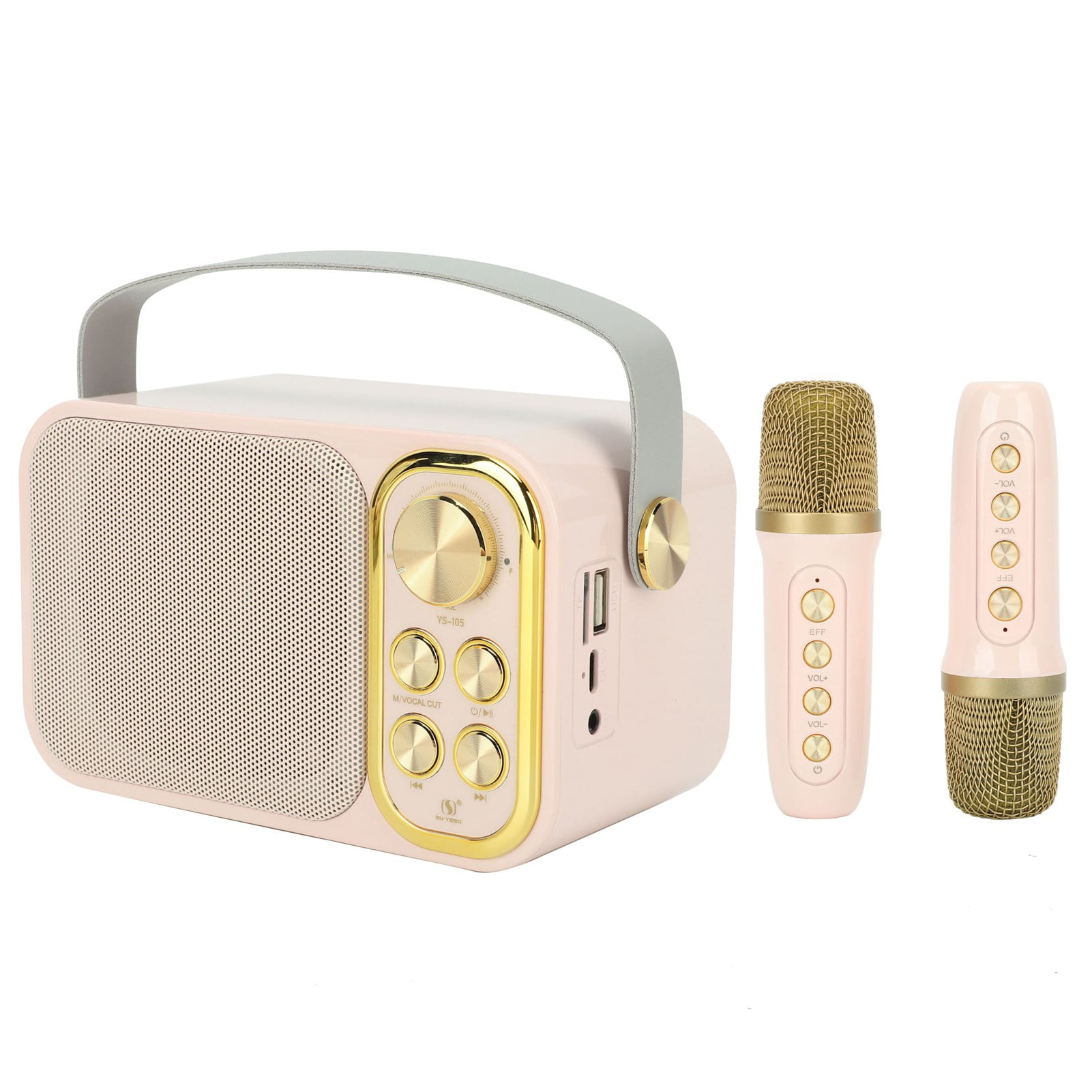 FitBest Karaoke Machine With 2 Microphones All In One Machine Portable ...