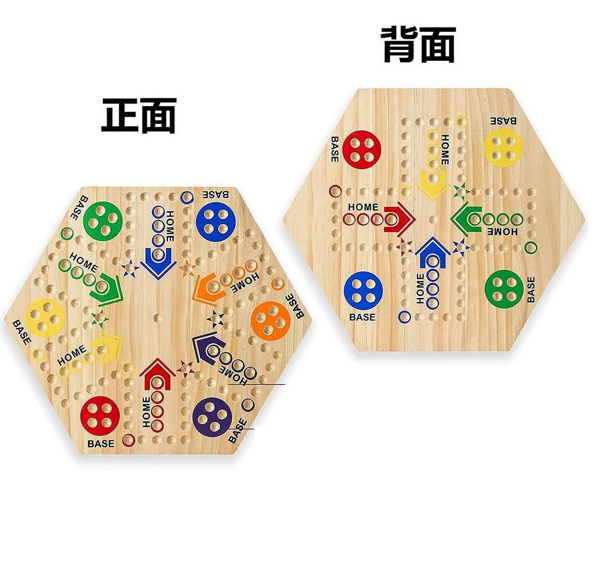FitBest Puzzle Table Game Wooden Flying Chess Toy Hexagonal Chessboard ...