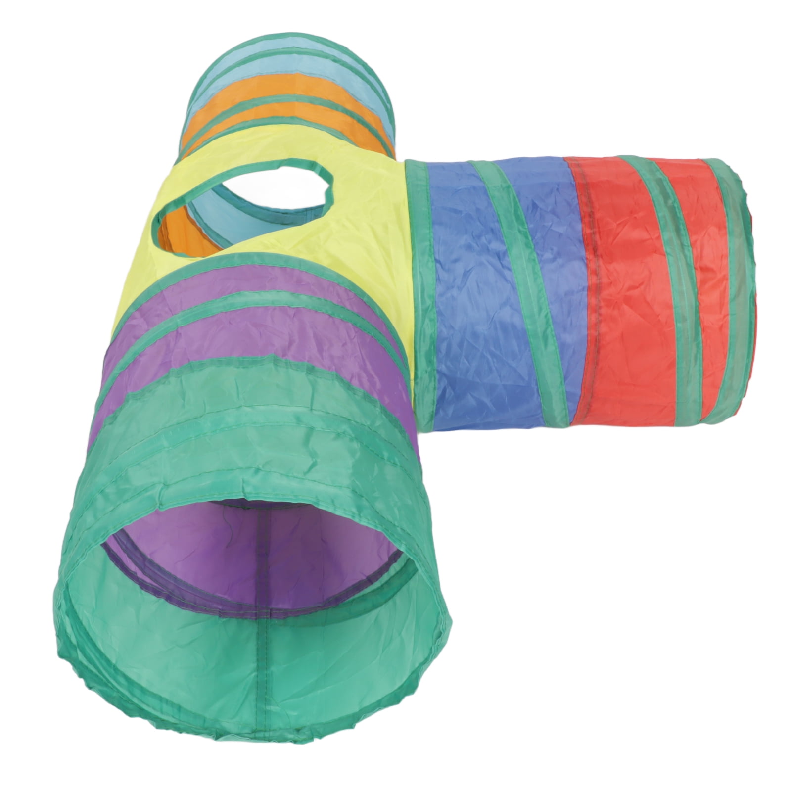 FitBest Rainbow Three-way Cat Tunnel Toy, Foldable Interactive Hide Cat ...