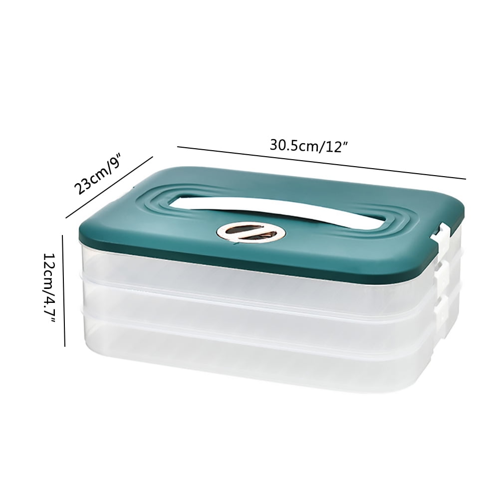 FitBest Refrigerator Food Shelf Dumpling Storage Box 3 Layered ...