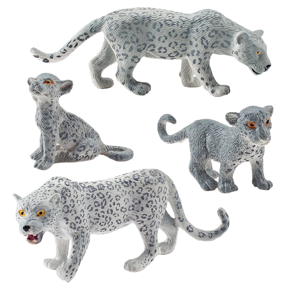 FitBest Snow Leopard Figurine PVC Miniature Wild Animals Model Action ...
