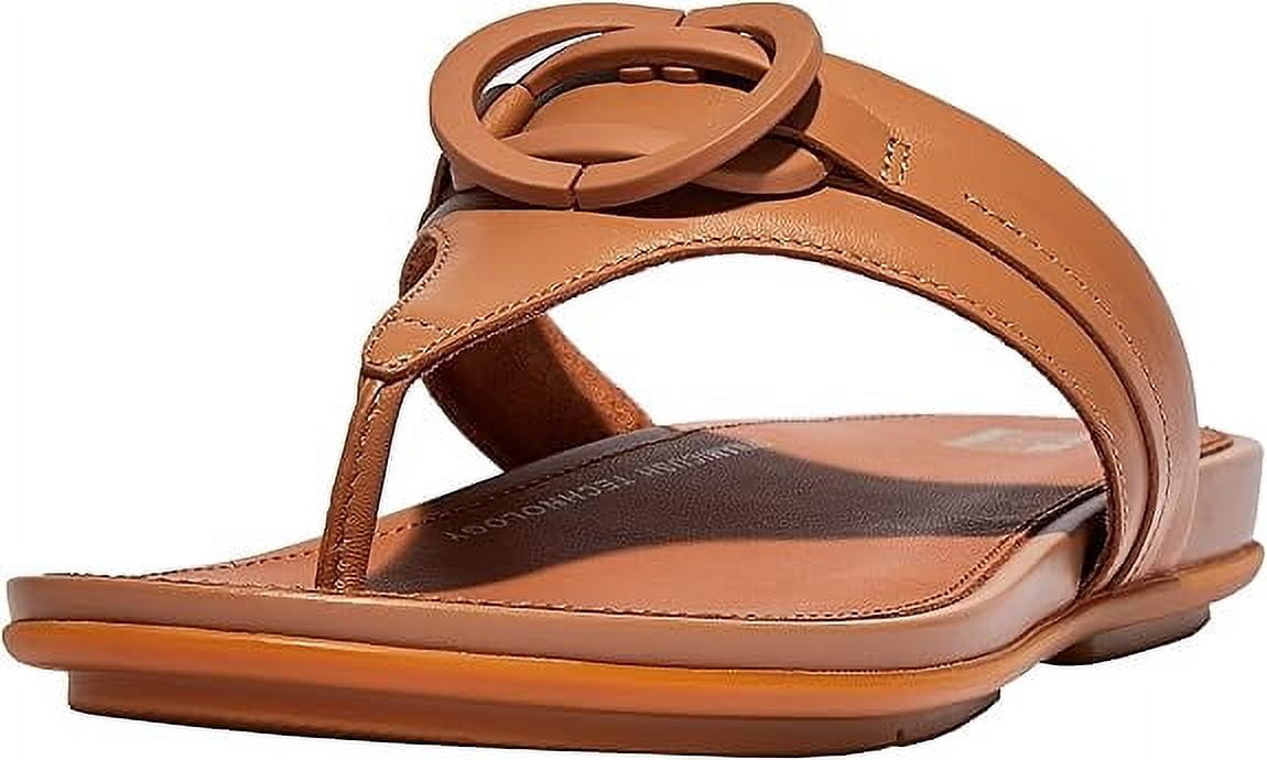 FitFlop Gracie Rubber-Buckle Leather Toe-Post Women's Sandals - Walmart.com