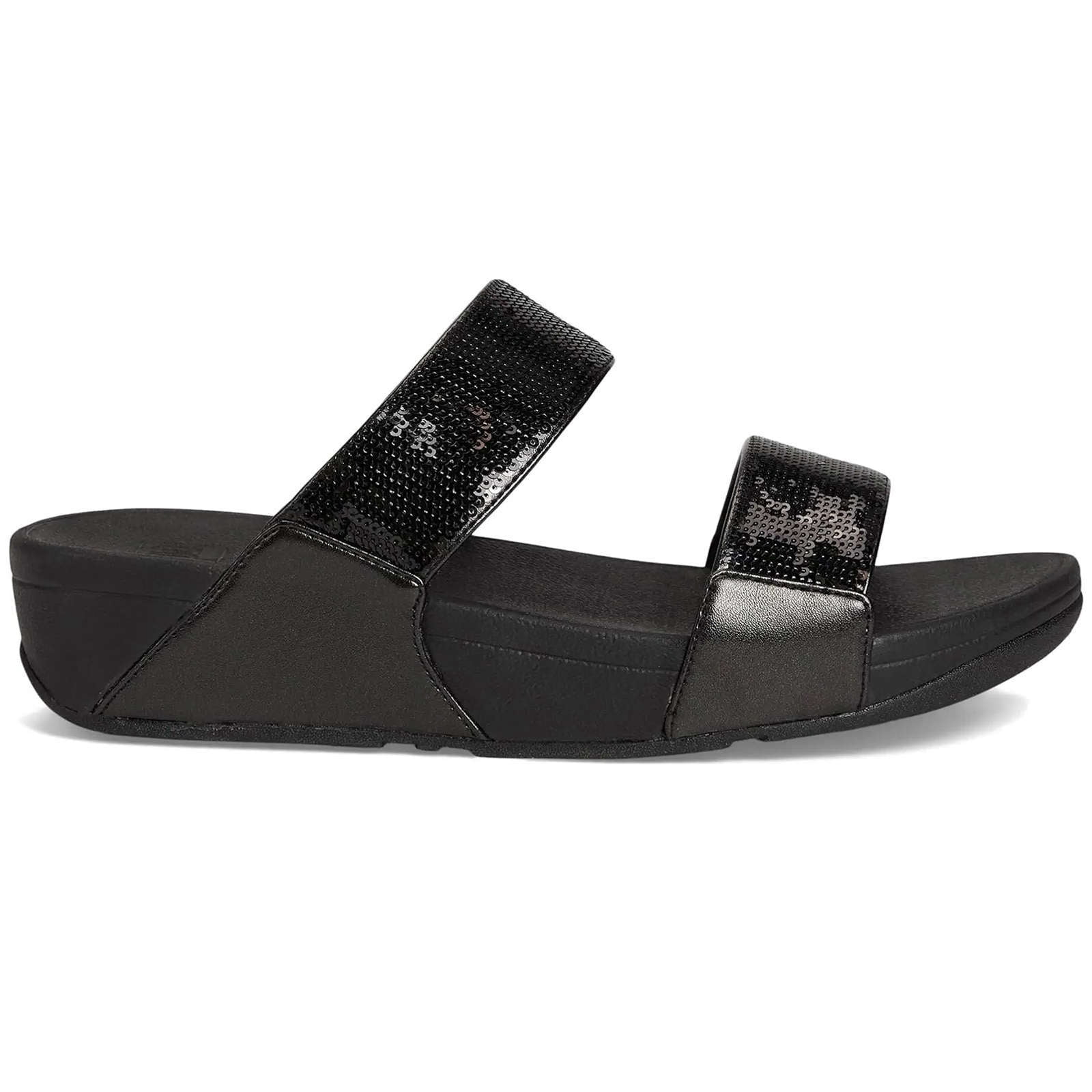 FitFlop Lulu Sequin Slides Womens - All Black - 40 EU - Walmart.com