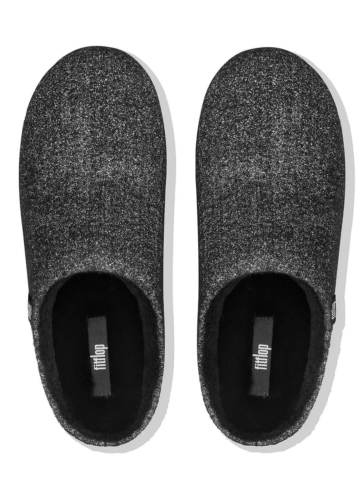 Fitflop Womens Chrissie Glimmerwool Slipper Shoes, Black, US 8 ...