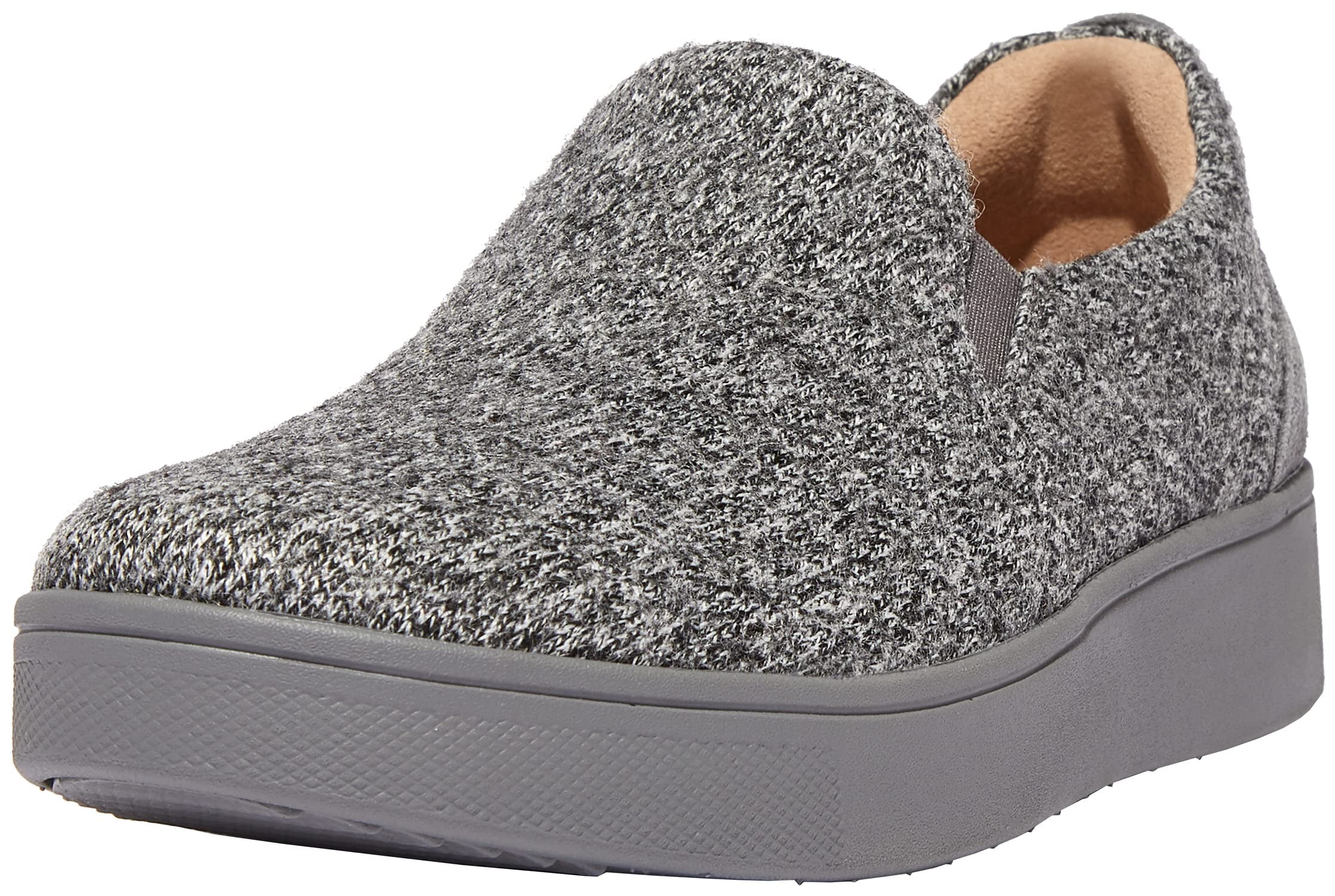 FitFlop Women's Rally E01 Merino Wool-Mix Slip-On Skate Sneaker, Love ...