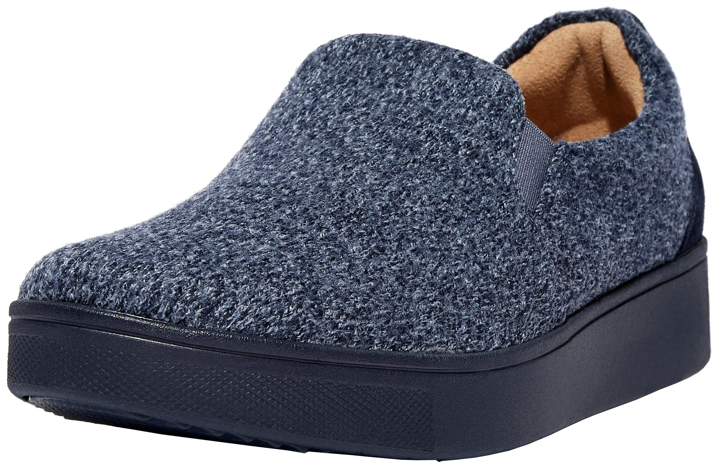 FitFlop Women's Rally E01 Merino Wool-Mix Slip-On Skate Sneaker ...